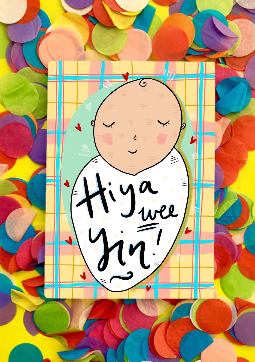 ‘Hiya wee yin!' Greetings Card – Claire Barclay Draws