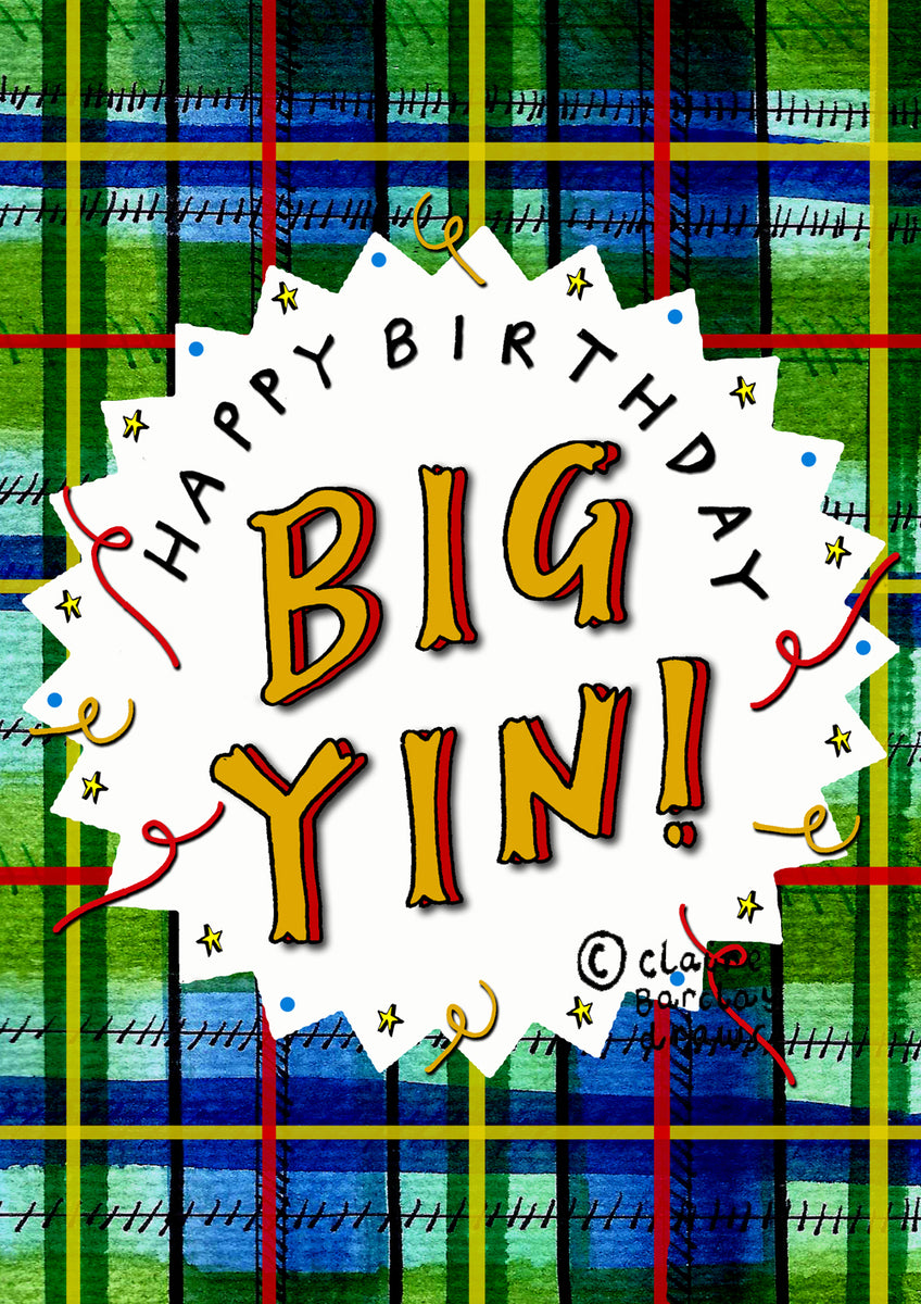 'Happy Birthday Big Yin!' Greetings Card – Claire Barclay Draws