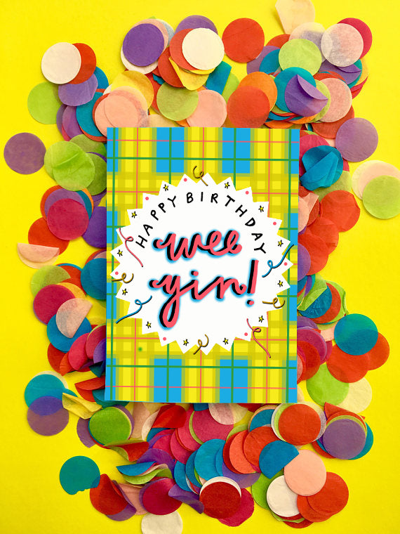 'Happy Birthday Wee Yin!' Greetings Card – Claire Barclay Draws