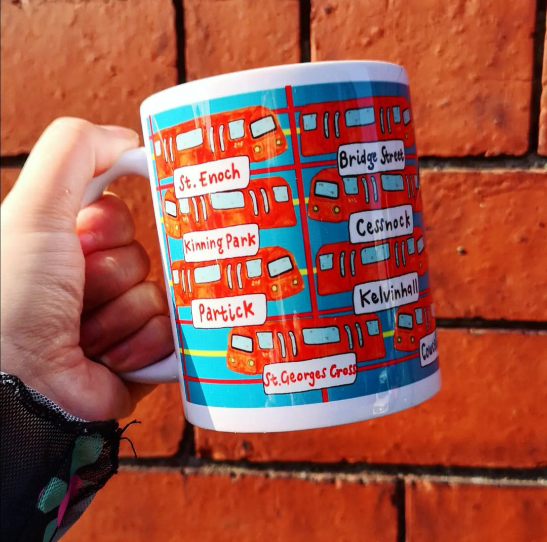 Glasgow Subway Mug – Claire Barclay Draws